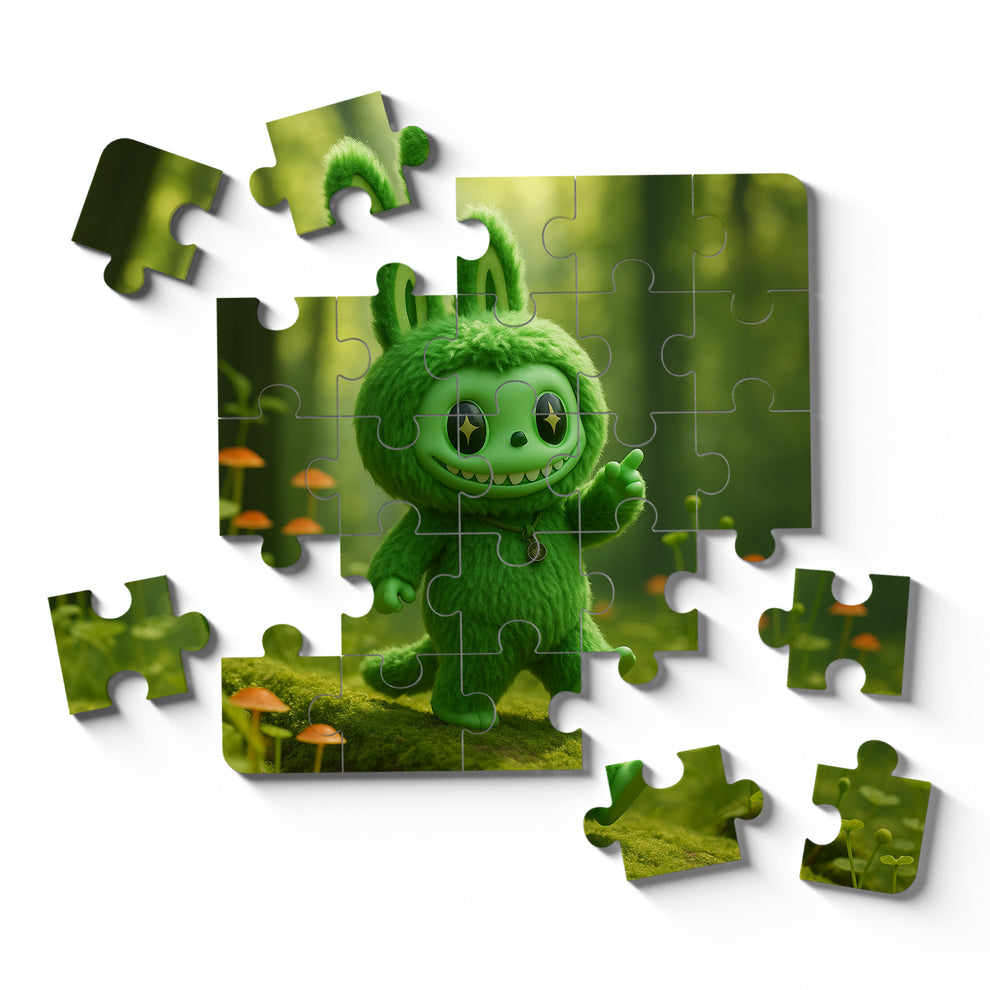 Green Grape Labubu Doll Puzzle Photo Frame – Klaybox